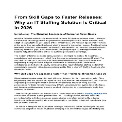 From Skill Gaps to Faster Releases_ Why an IT Staffing Solution Is ...