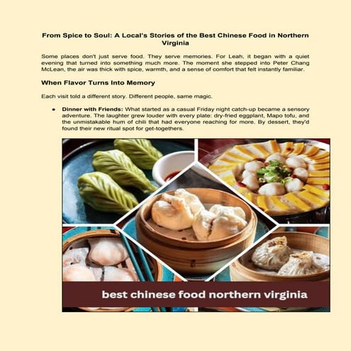 From Spice to Soul: A Local’s Stories of the Best Chinese Food in ...