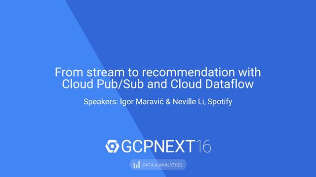 From Stream To Recommendation Using Apache Beam With Cloud Pubsub And Cloud Dataflow Ppt