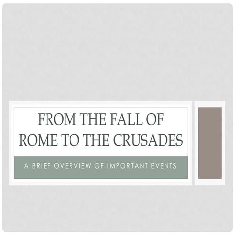 The Middle Ages introduction and overview | PPTX