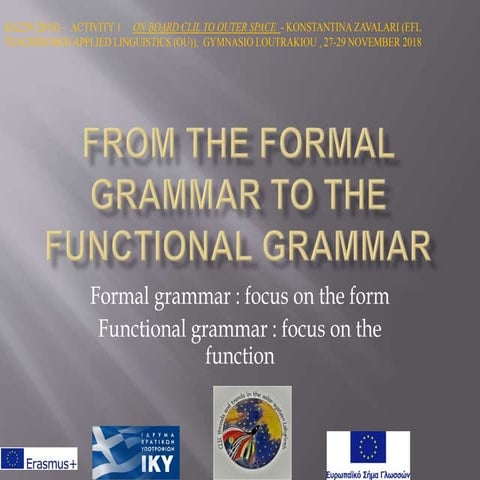From the formal grammar to the functional grammar | PPTX
