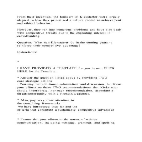 From their inception, the founders of Kickstarter were largely align | PDF