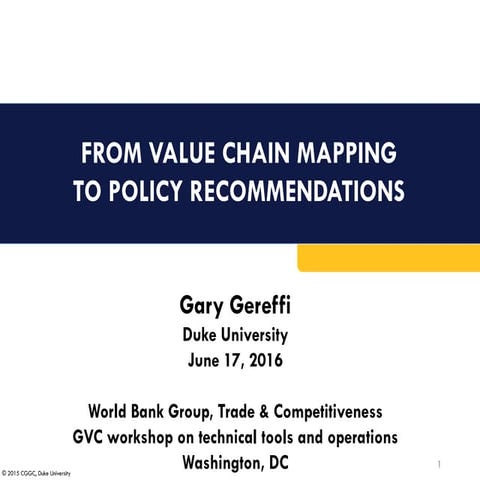 From Value Chain Mapping to Policy Recommendations | PDF