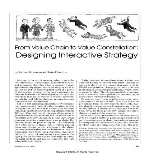 From value chain to value constellation | PDF