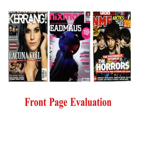 Indie rock magazine analysis covers | PPTX