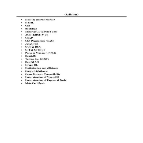 Front-end development complete roadmap with practical implementation | DOCX