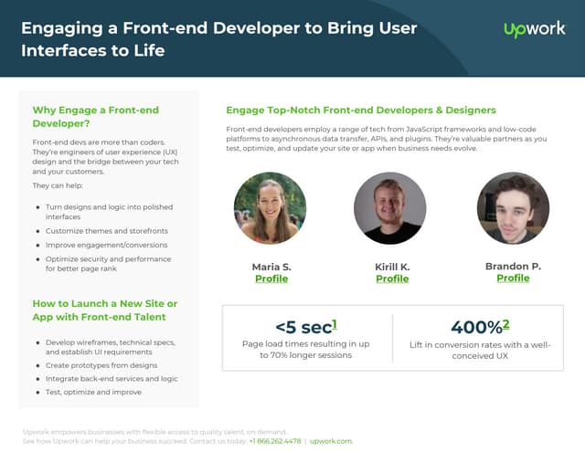 Engaging A Front End Developer To Bring User Interfaces To Life Ppt