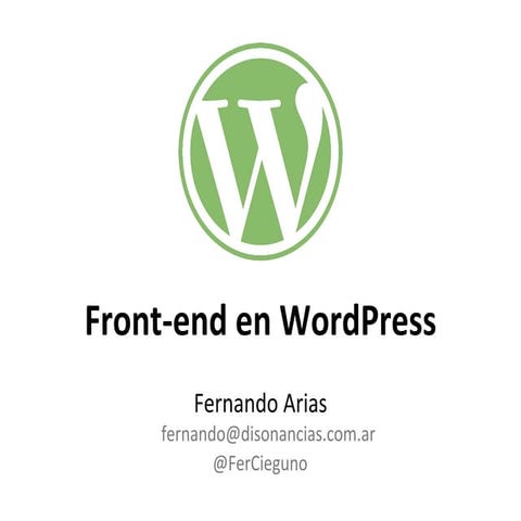 Front-end en WordPress | PDF