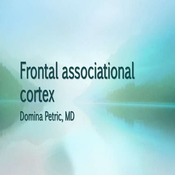 Frontal associational cortex | PPSX
