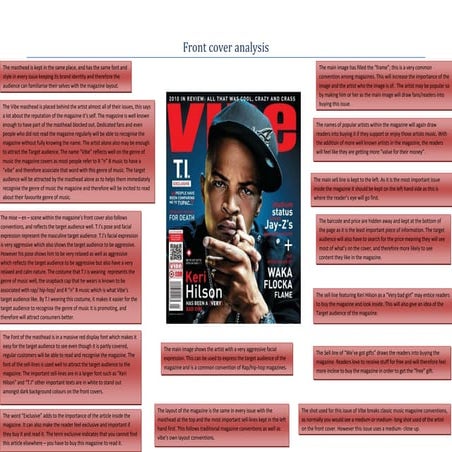 Front cover analysis | PPT