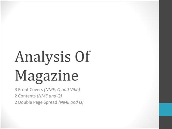 Magazine double page spread analysis | PPT
