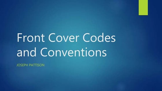 Magazine codes and conventions | PPT