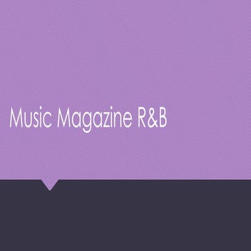 R&B Magazine Front Cover Page, Contents Page, Double Page Spread | PPTX