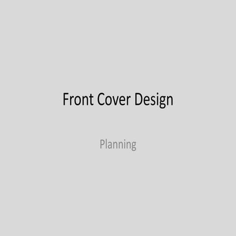 My front cover design | PPTX