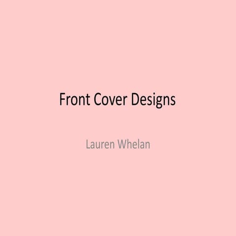 Front cover designs | PPT