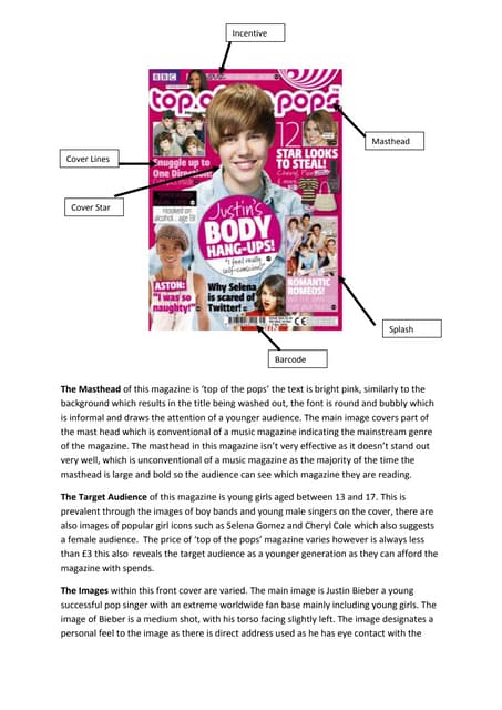 Front Cover Analysis | PPT