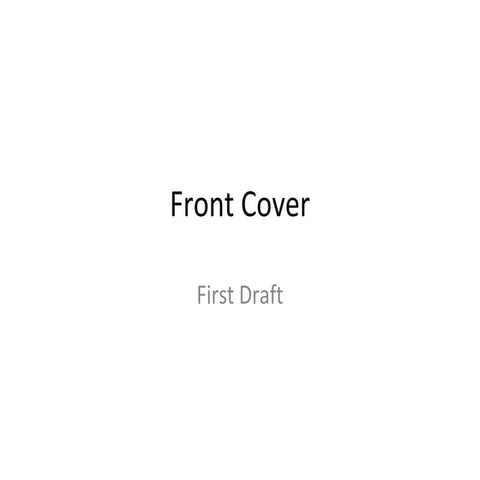 Making the front cover | PPT