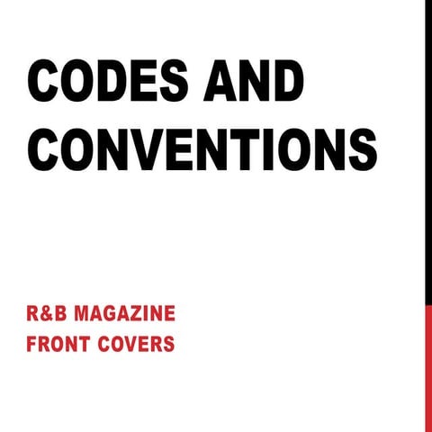 Codes and Conventions: Music Magazine Front Covers | PPTX