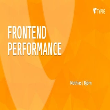 Frontend performance on the web | PPT