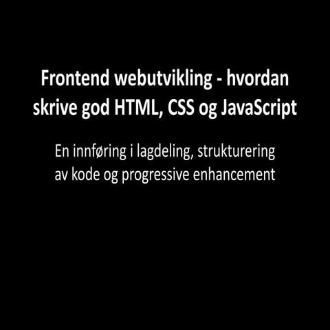 Frontend webutvikling | PDF