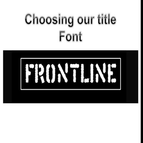 Frontline font | PPTX