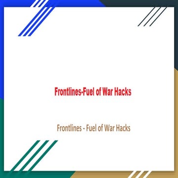 Frontlines fuel of war cheats | PPT