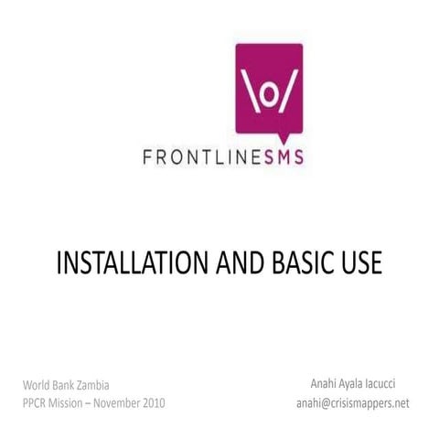 Frontline sms tutorial | PPTX
