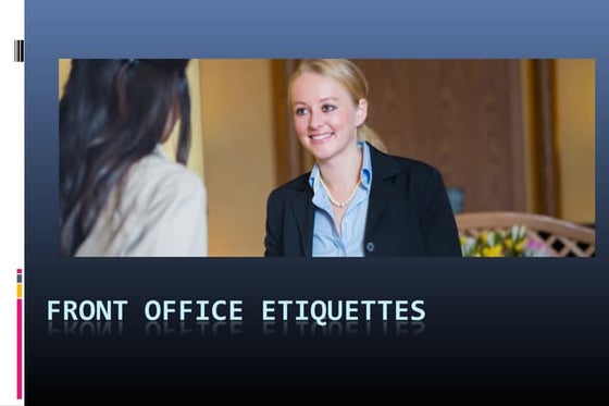 Chap 3 the receptionist | PPT