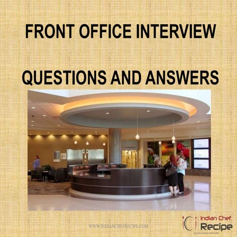 Front office interwive Q & A 2 | PPTX
