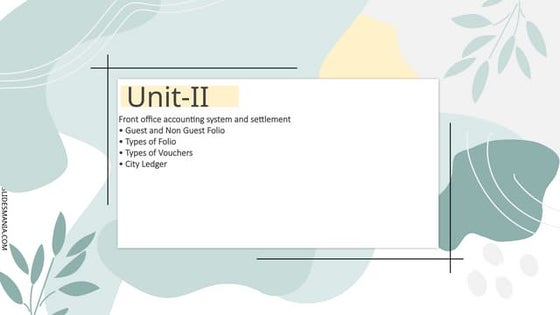 TYPES OF GUEST FOLIOS | PPTX | Credit Cards | Personal Debt