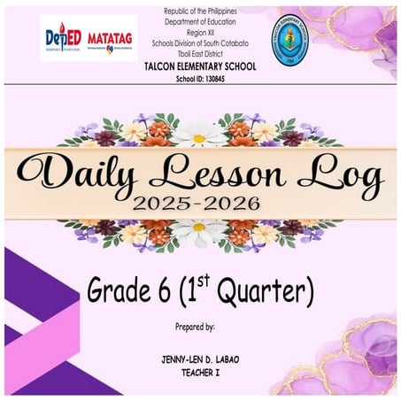 all grade level front page from kinder to 6 | DOCX