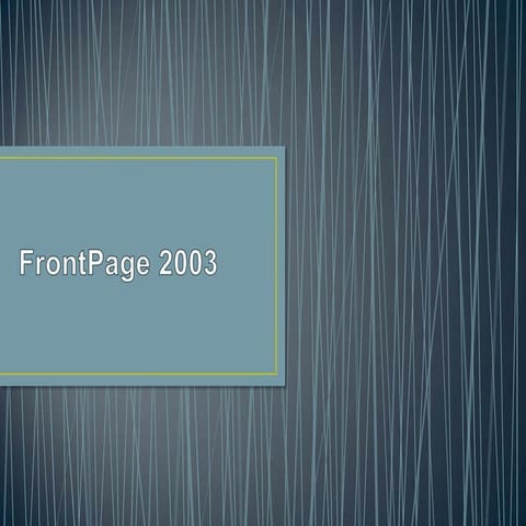 Frontpage 2003 | PPTX