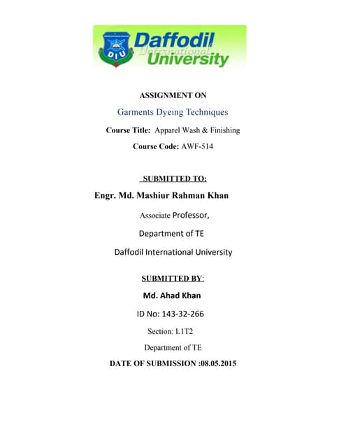 Title Page For Assignment, A sample | DOCX