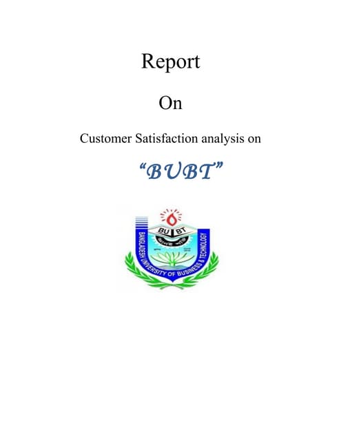 Front Page Part Customer Satisfaction Analysis On Bubt Doc