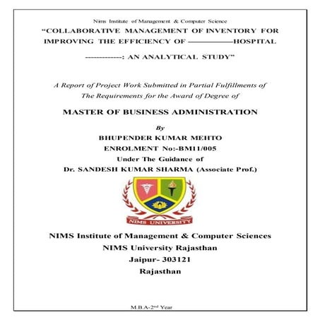 Front page of project | DOCX