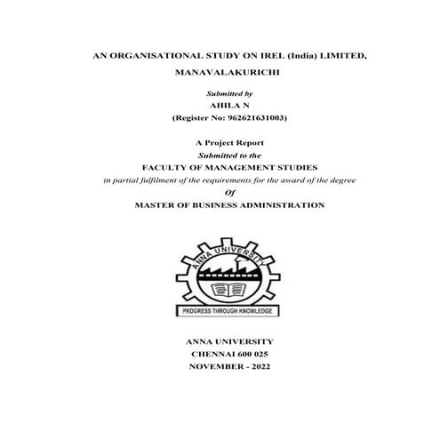 FRONT PAGE ORGANISATION STUDY.docx