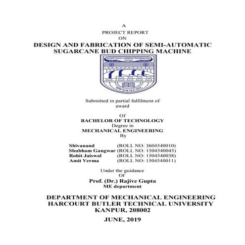 Front Page of project | PDF