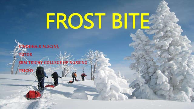 Frostbite | PDF