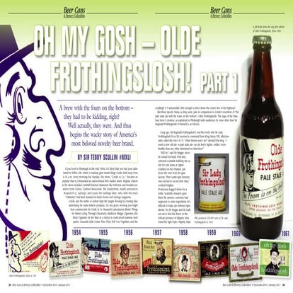 Olde Frothingslosh Backgound | PDF | Alcoholic Beverages | Food & Drink