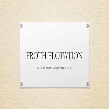 Froth+flotation | PPTX