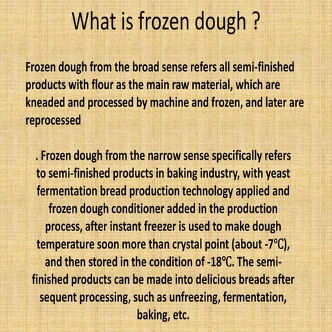 Frozen dough | PPTX