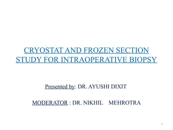 Cryostat and frozen section | PPTX