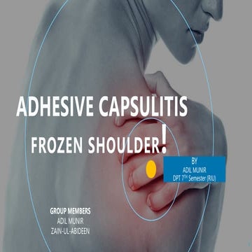 Frozen Shoulder ( Adhesive Capsulitis ) | PPTX