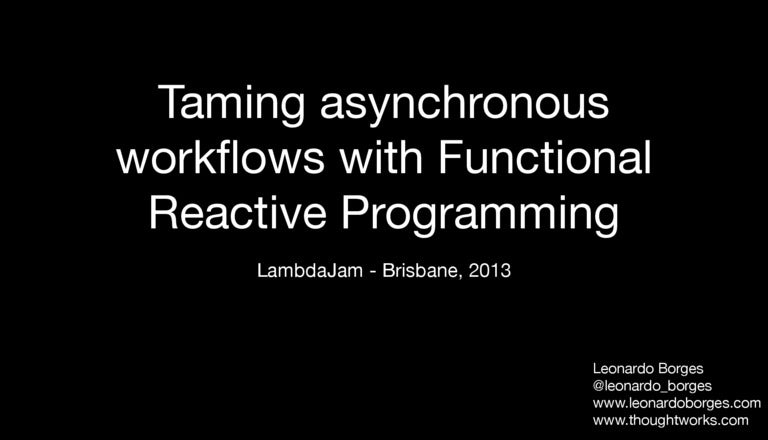 Functional Reactive Programming In Clojurescript