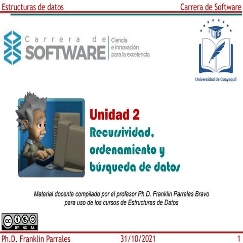 ED Unidad 2: Recursividad, ordenamiento y búsqueda de datos | PDF