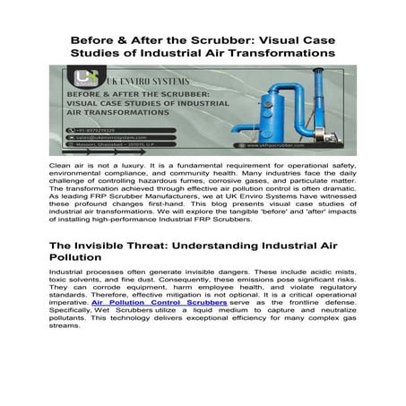 FRP Scrubber Installation Visual Case Studies | PDF