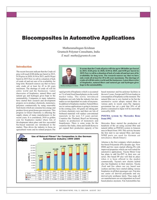 Polymeric Materials for Automotive Applications [Infographic] | PDF