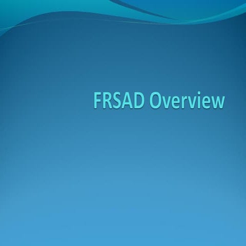 Frsad overview | PPT