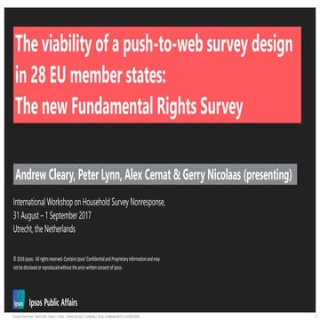 The viability of a push-to-web survey design in 28 EU member states. | PPTX