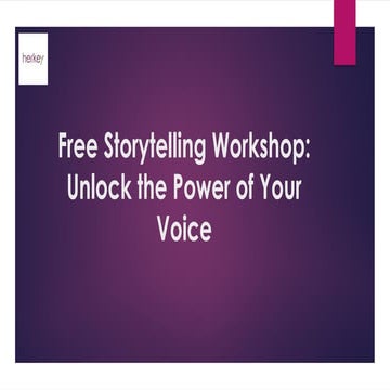 Frее Storytеlling Workshop Unlock thе Powеr of Your Voicе.pptx